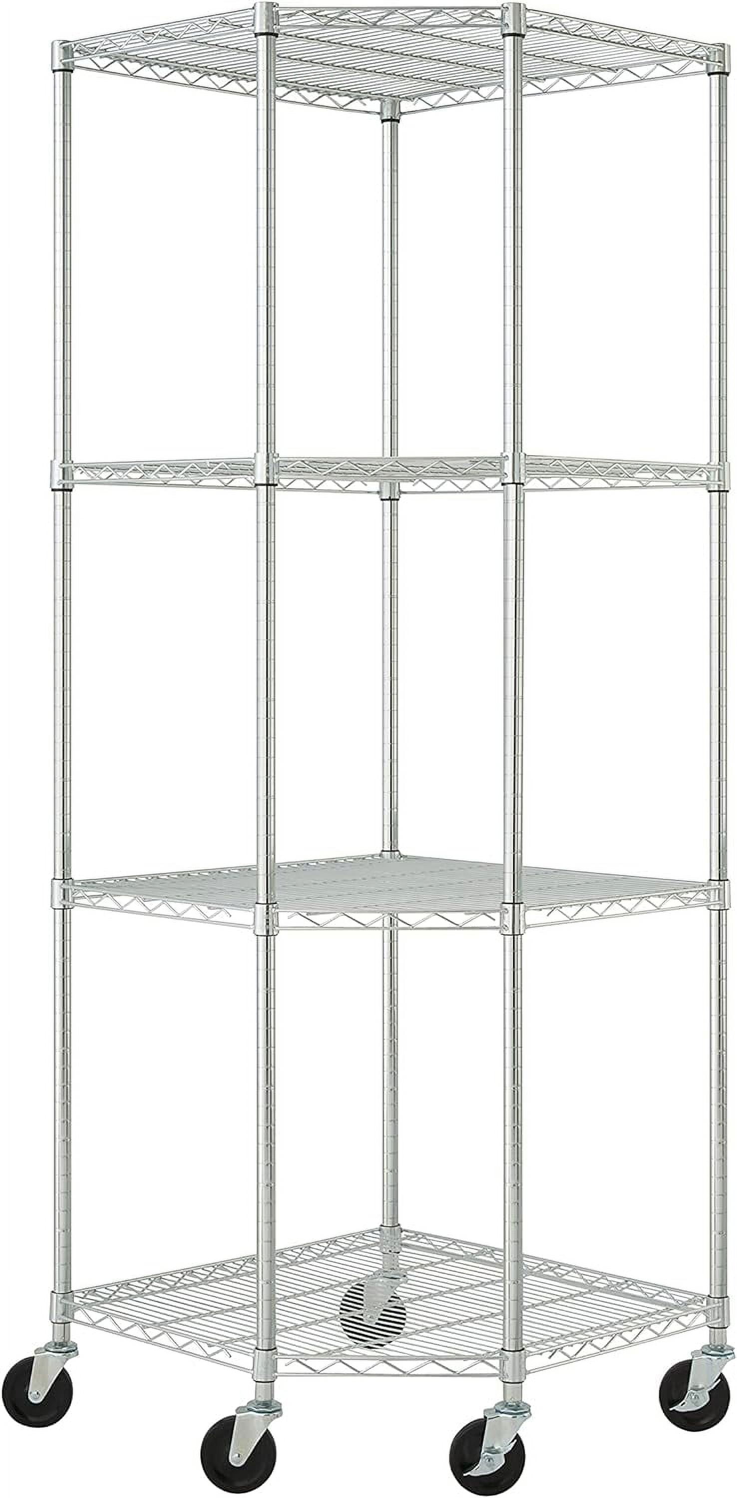 EcoStorage Heavy Duty 4-Tier Adjustable Corner Wire Shelving with ...