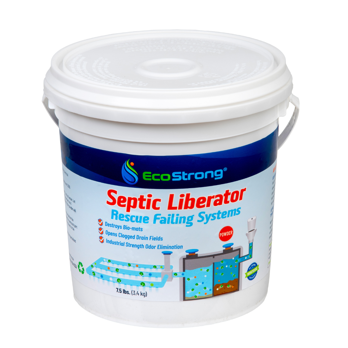 EcoStrong Septic Liberator Shock Treatment: Natural Bacteria Tank ...