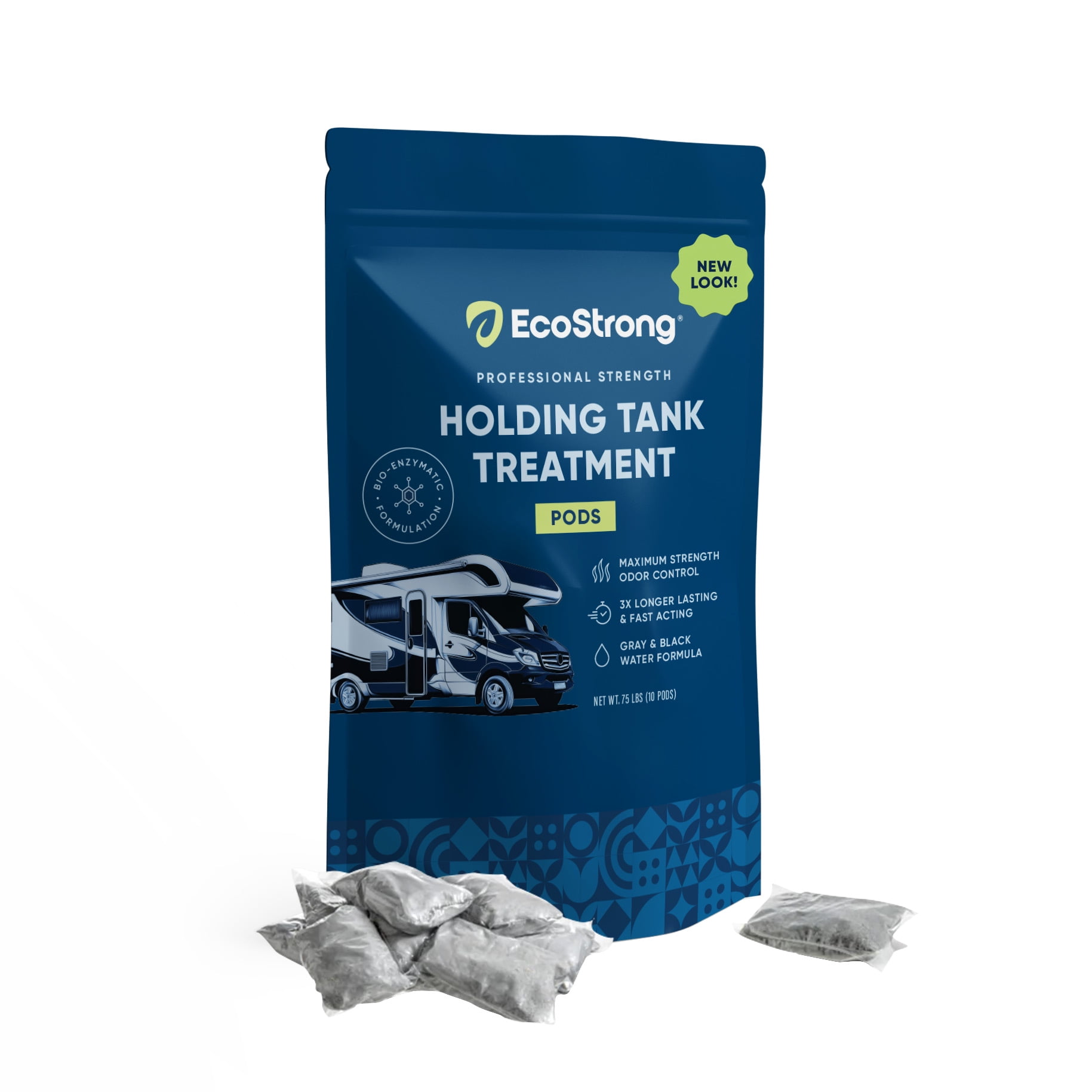 EcoStrong's Powerful RV Holding Tank Toilet Treatment Pods - 10 Pack ...