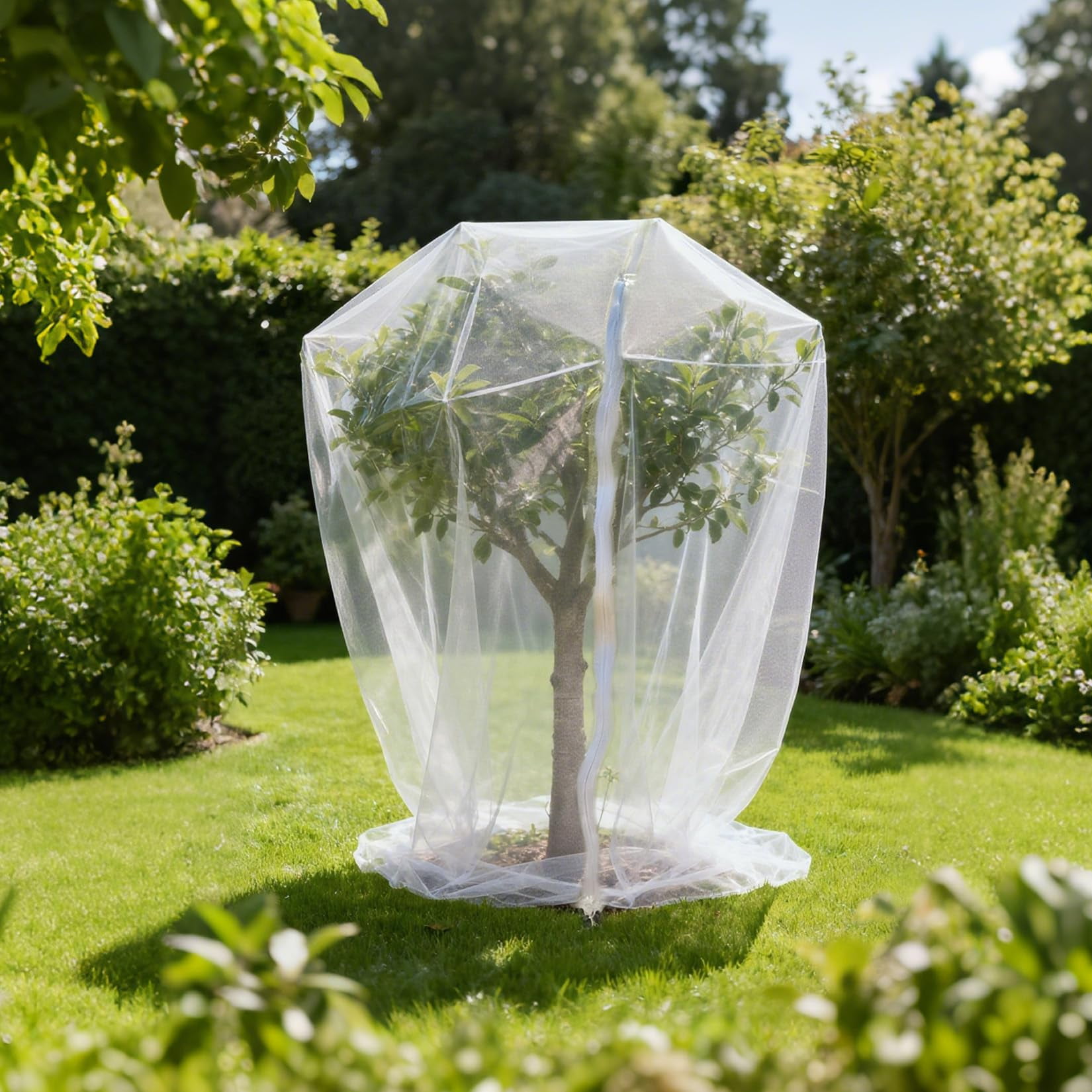 EcoSummer 4 Pack Large Fruit Tree Netting with Zipper & Drawstring ...
