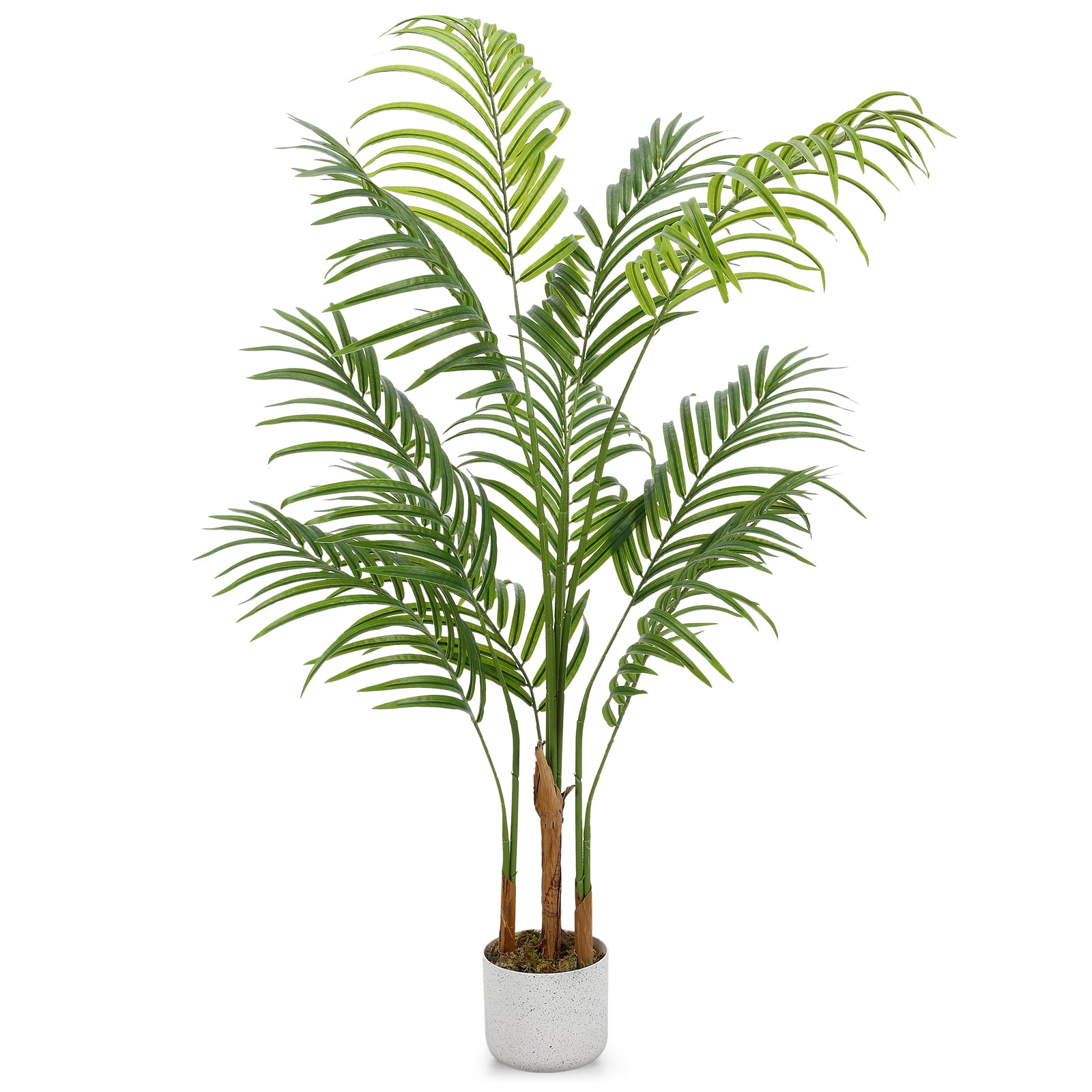 EcoSummer 47.2" Artificial Palm Tree, Indoor Lifelike Palm Plant, Fake ...