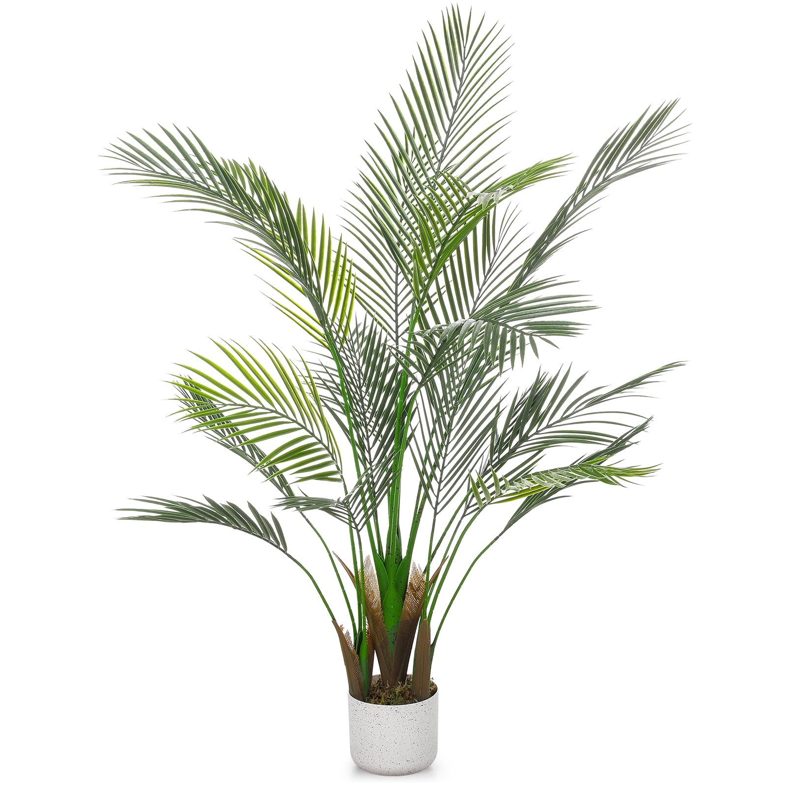 EcoSummer 49.2" Artificial Palm Tree, Indoor Lifelike Palm Plant, Fake ...