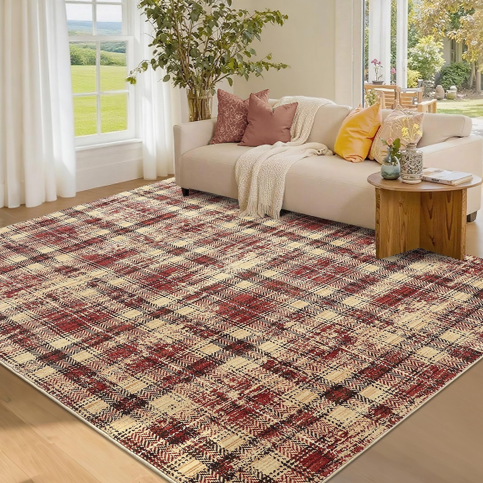 EcoSummer Bedroom Rug 10x13 Under Bed Machine Washable Area Rugs Modern ...