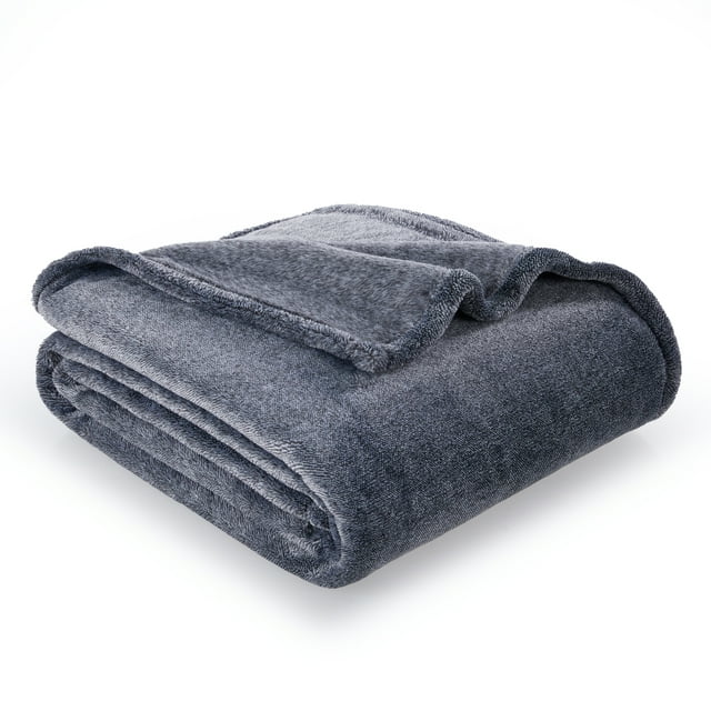 EcoThread™ Heather VelvetLoft® Adult Throw, 50” x 70”, Gray - Walmart.com