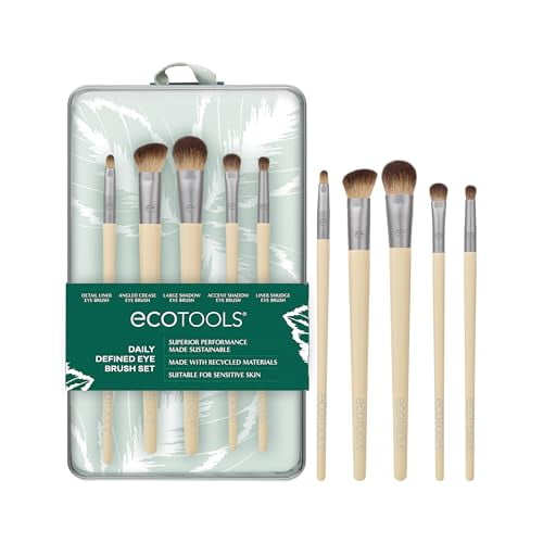 EcoTools Daily Defined Eye Brush Kit, Makeup Brushes For Liquid, Powder, & Cream Eyeshadow ...