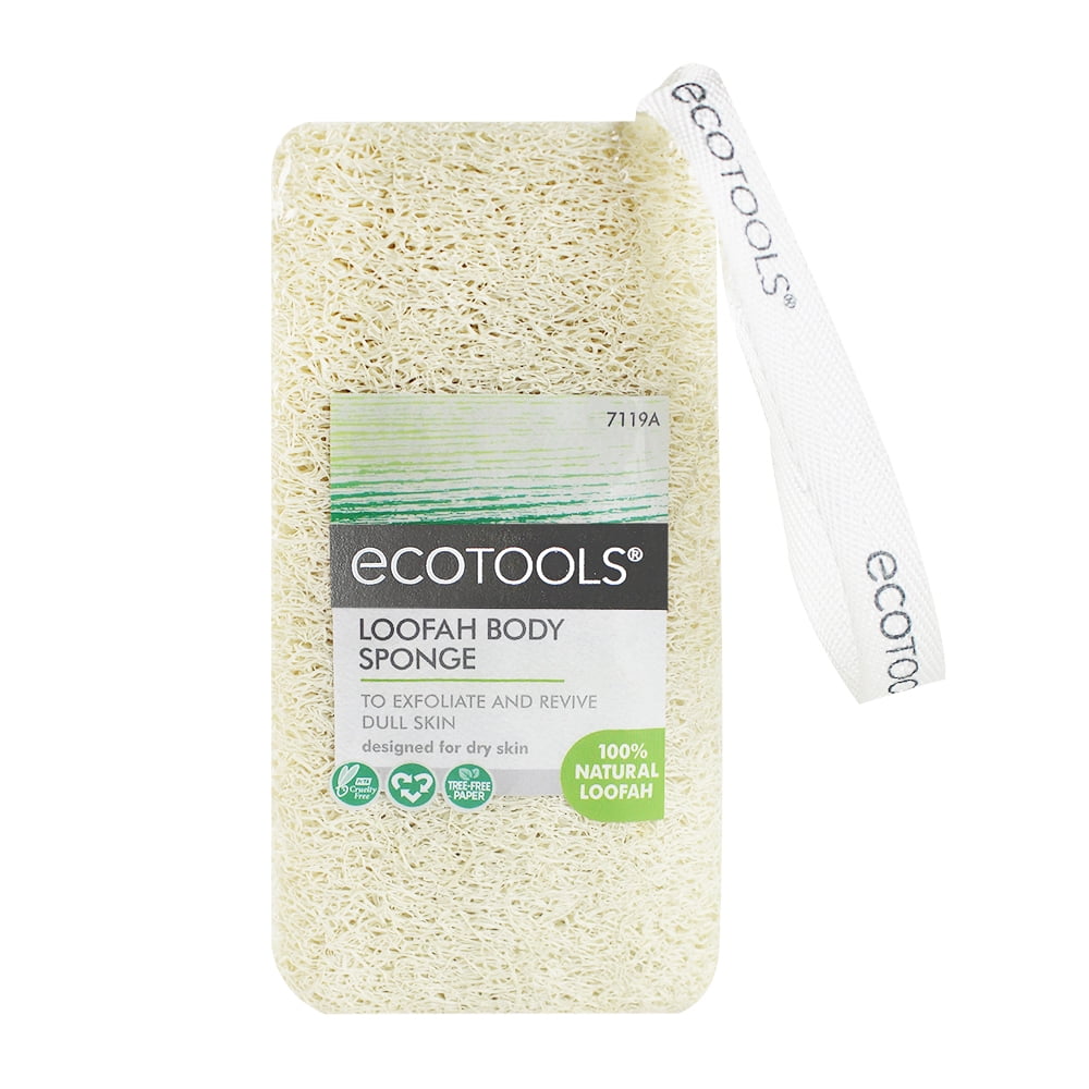 EcoTools Natural Loofah Bath Sponge, Body Scrubber for Men and Women, 1 ...