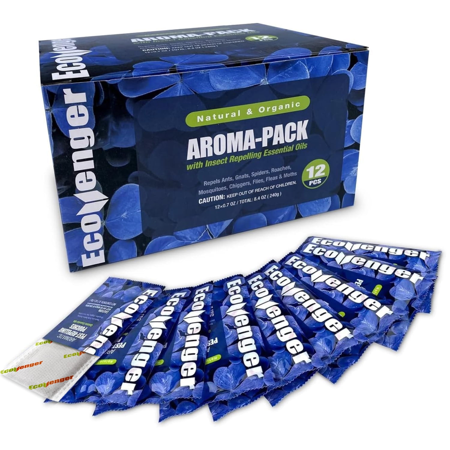 EcoVenger Pest Control Aroma Sachets 12-Pack Pouches, Natural Insect ...