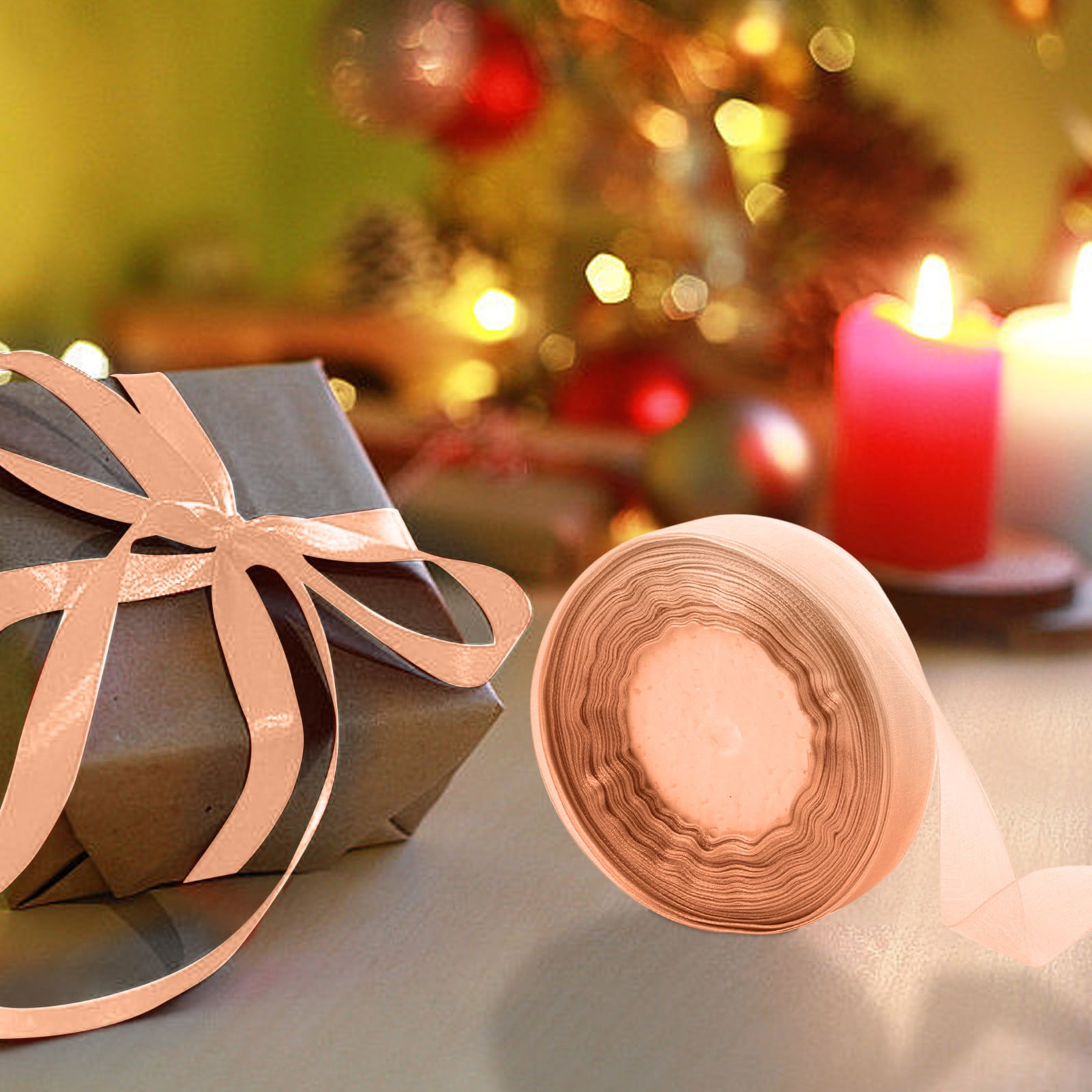 EcoVerve 1 Inch Clear Ribbon 20 Chiffon Ribbon Gift Wrap Ribbon Cake ...