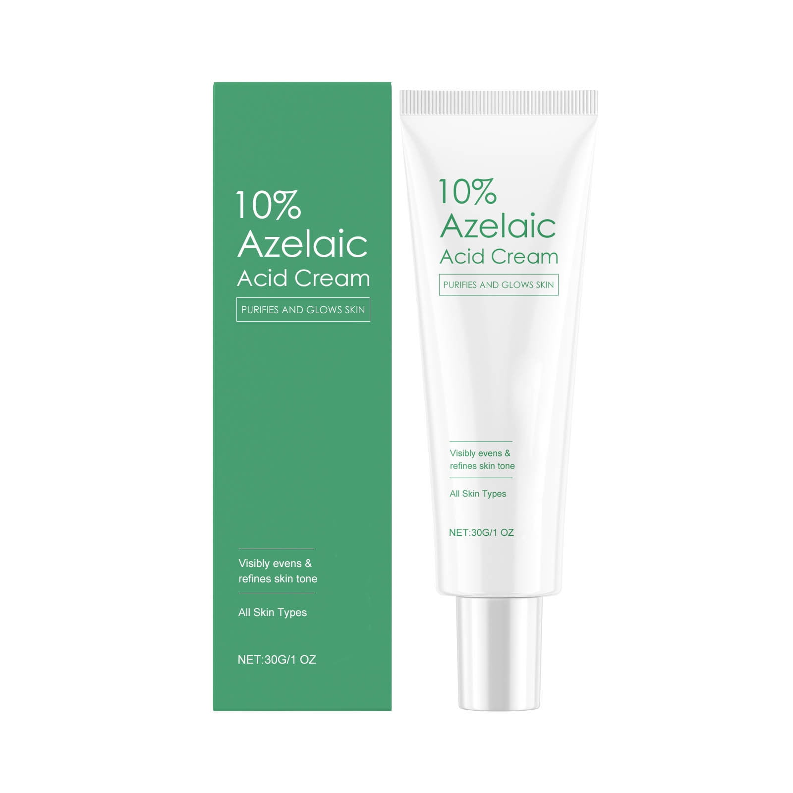 EcoVerve 10% Azelaic Acid Cream| Visibly Evens & Refines Skin Tone, 30g ...