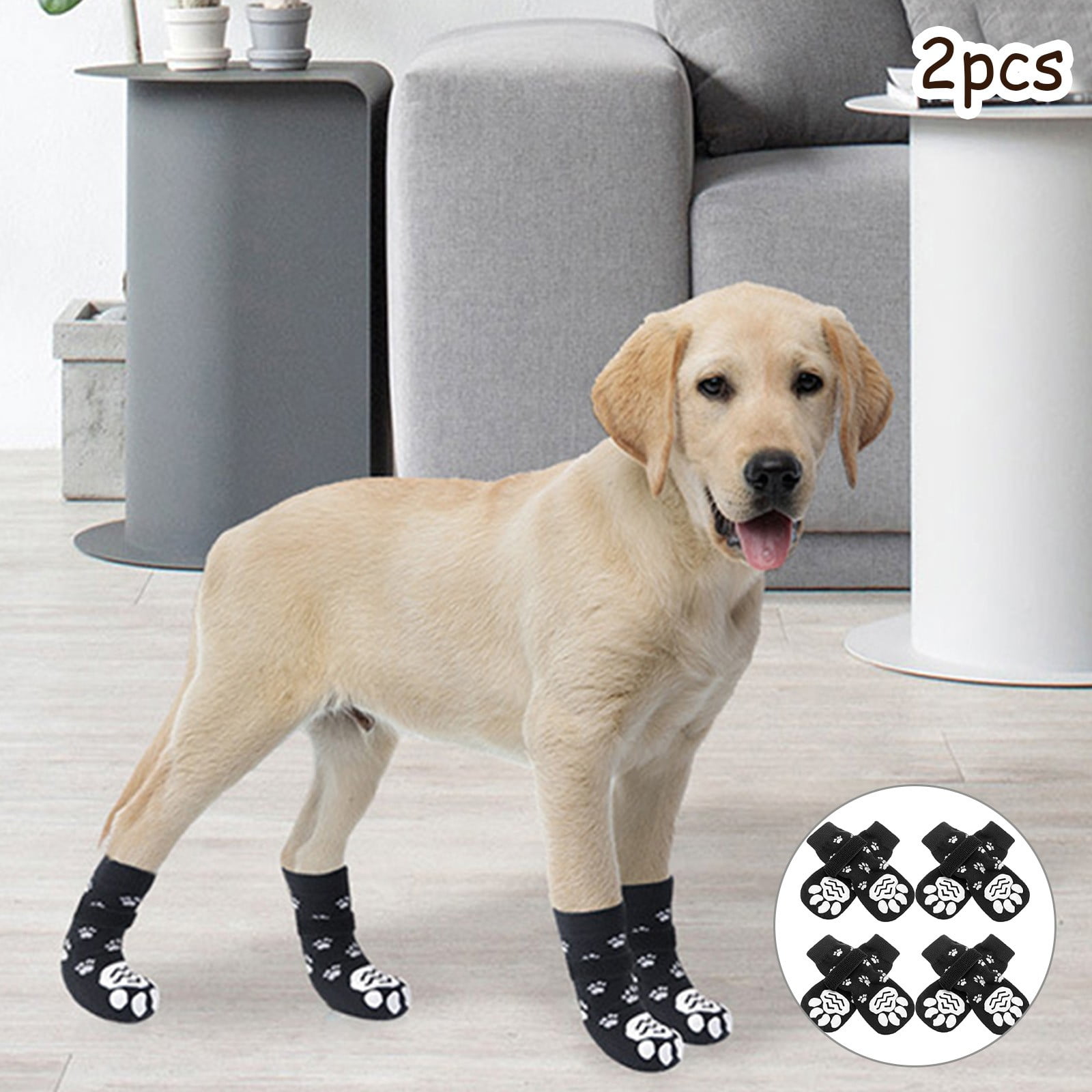 EcoVerve 2pcs Pet Dog Shoes And Socks Outdoor Indoor Non Slip Dog Shoes ...