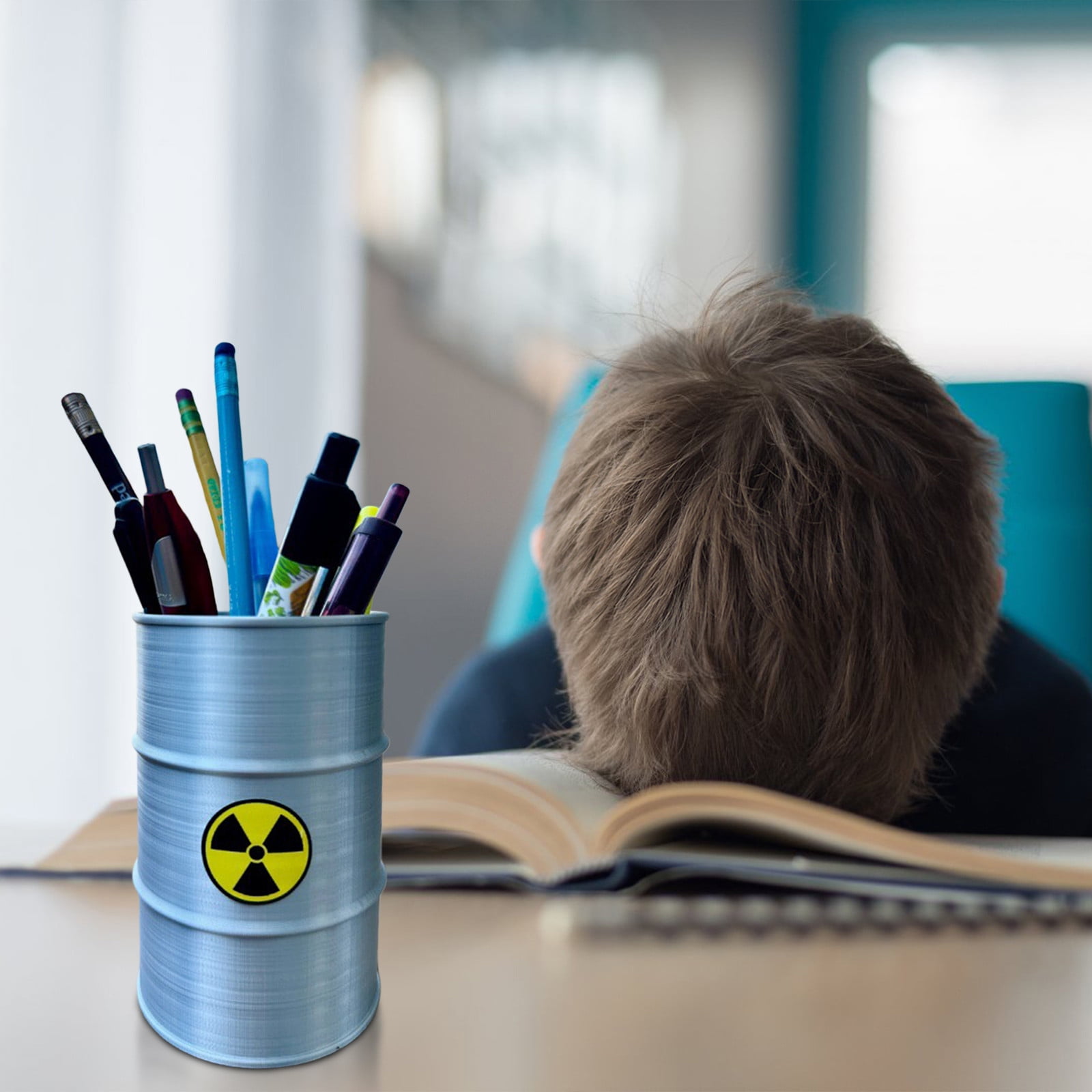 EcoVerve 3D Printed Radiation Logo Pen Holder Home Desktop Small ...