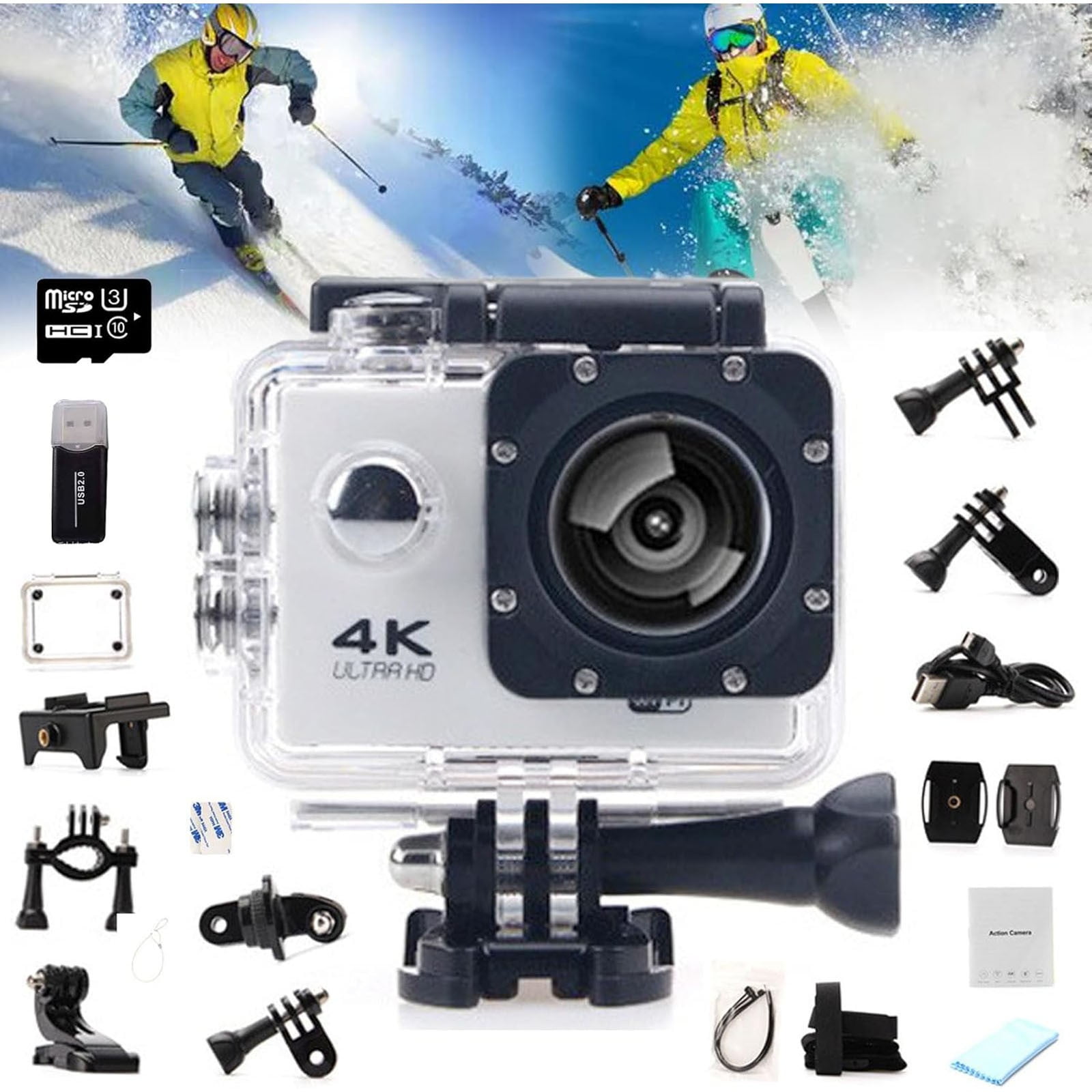 EcoVerve 4K Sport Camera 4K WiFi Diving Sports Camera DV Outdoor ...