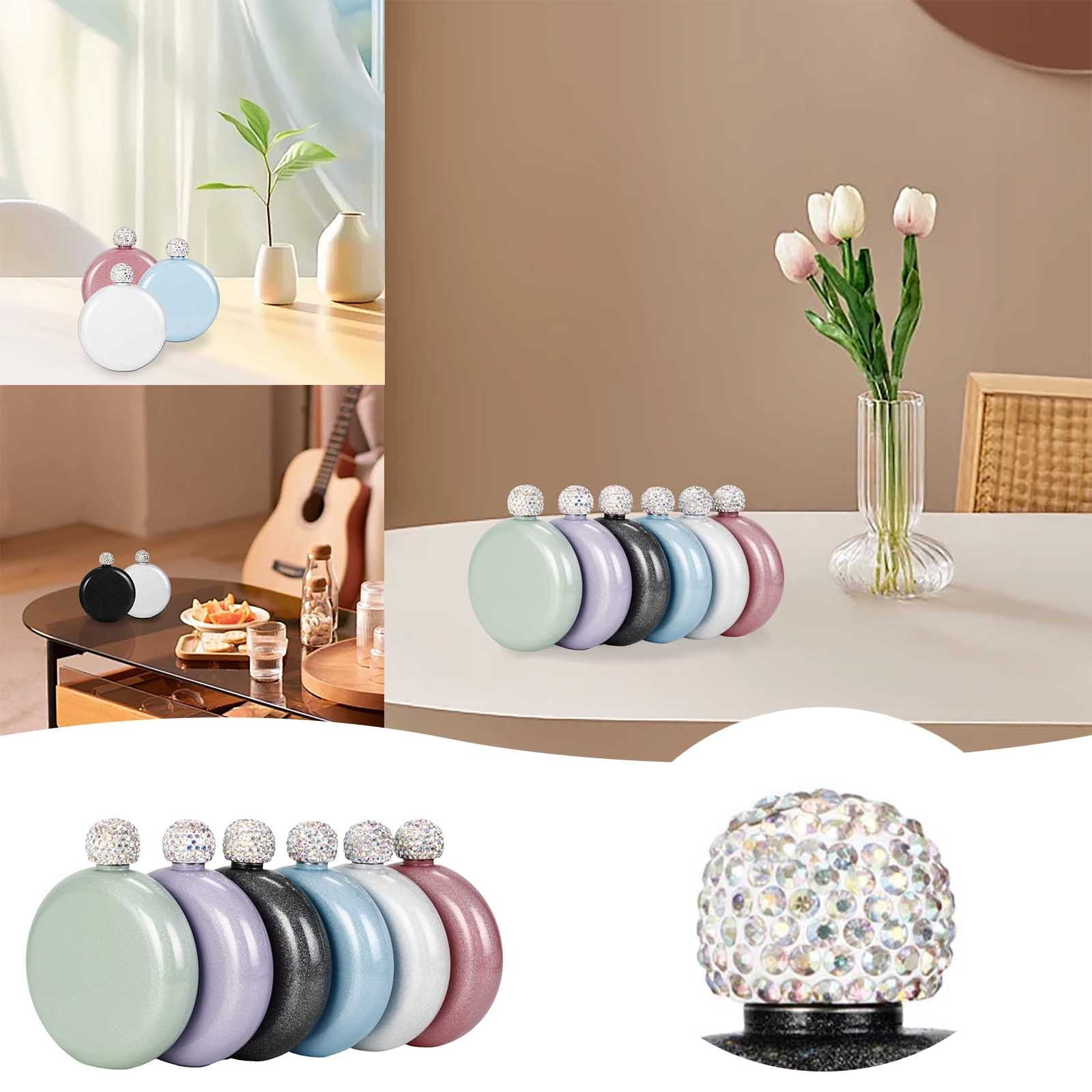 EcoVerve Birthday 5 Oz Stainless Steel Whiskey Flask With Crystal Lid ...