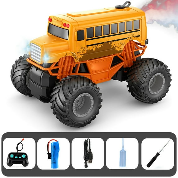 EcoVerve Border Spray Remote Control Car Pickup Truck School Bus Climbing Bike Mountain Bike ...