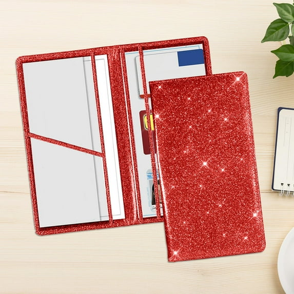 EcoVerve Car Registration And Insurance Holder Glitter PU Leather Girly ...