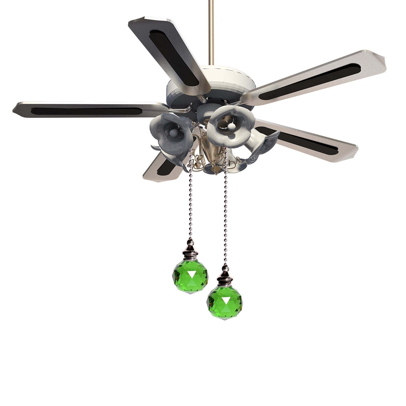 EcoVerve Ceiling Fan Pull Chain Decorative Extension Clear Ball Fan ...