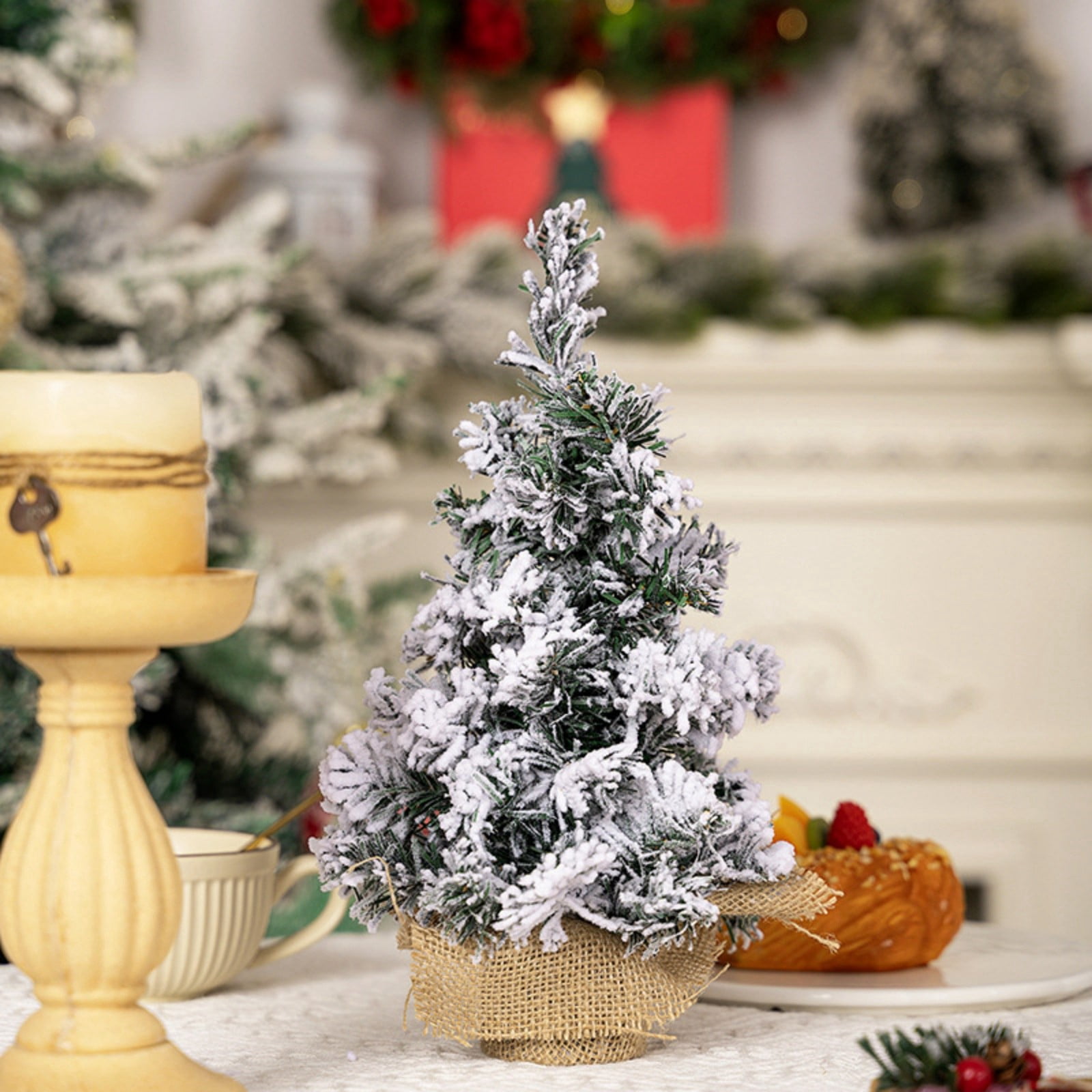 EcoVerve Christmas Decorations Simulation Snow Christmas Tree Mini Tree ...