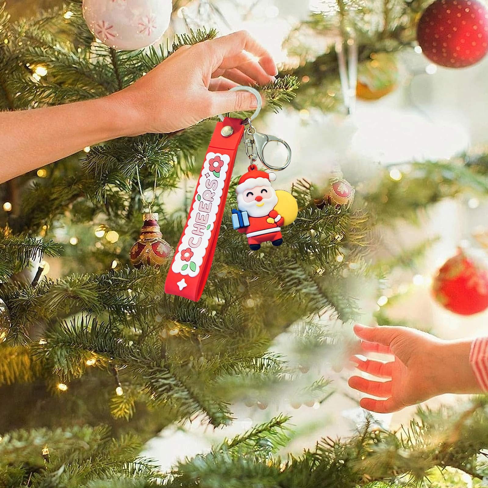 EcoVerve Christmas Santa Keychain For Christmas Couples Christmas Tree ...