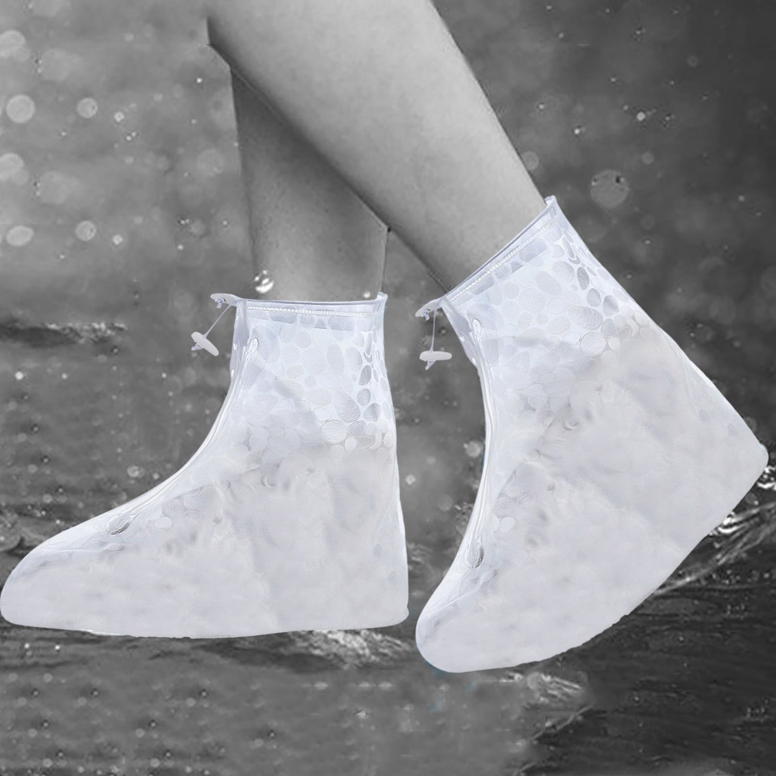 EcoVerve Dot Printed Water Proof Shoes Boot Cover Zipper Rain Shoe ...