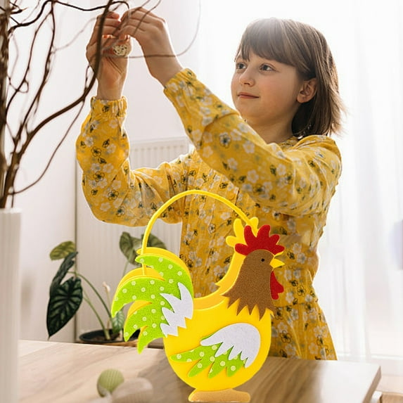 EcoVerve Easter Decoration Colorful Three Rooster Storage Cartoon ...