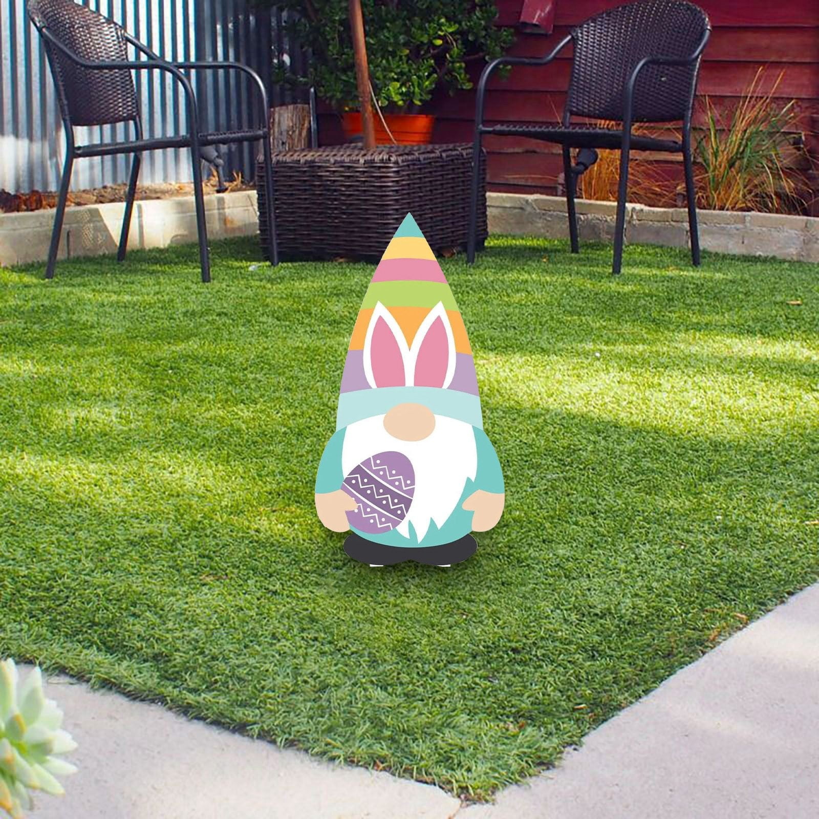 EcoVerve Easter Garden Decorations Easter Bunny Gnome Ground Insert ...