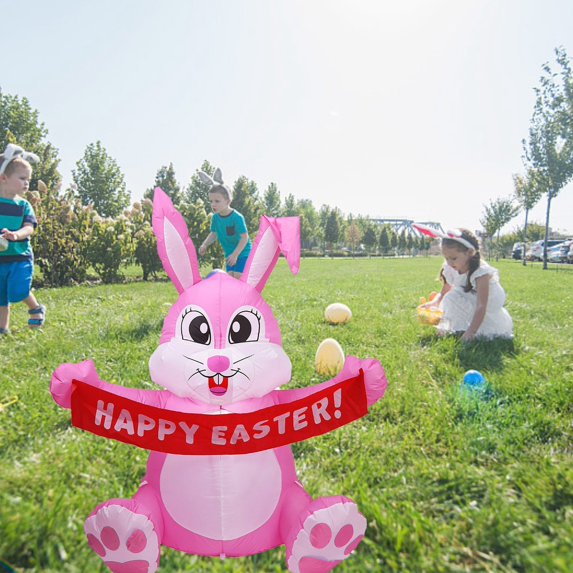 EcoVerve Easter Luminous Inflatable Decoration Easter Bunny Inflatable ...