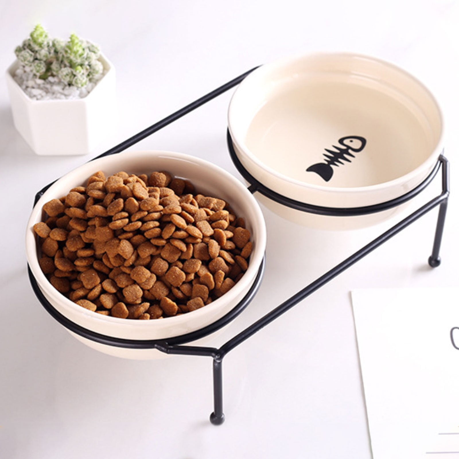 EcoVerve Elevated Dog Bowl Stand With Iron Frame For Easy Feeding And ...