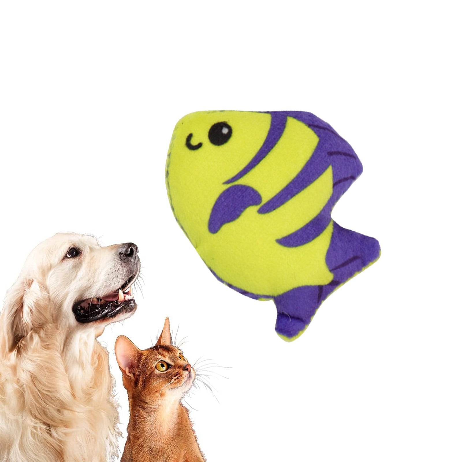 EcoVerve Fish Plush Pet Toys Creative Tropical Fish Pet Chew Toys ...