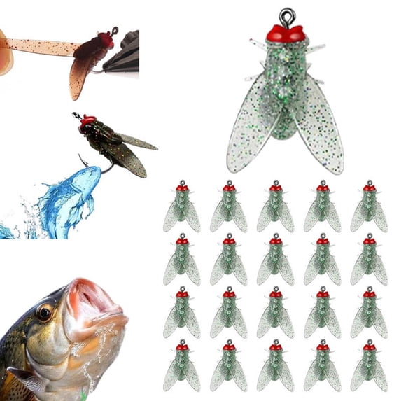 EcoVerve Fly Fishing (20PCS) New Fly Hook Soft Fish Attractant Fishing ...