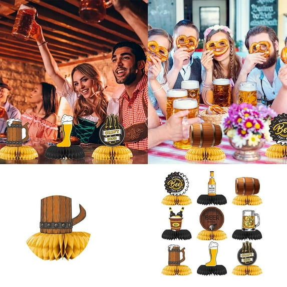 EcoVerve German Oktoberfest Family Party Table Decoration Honeycomb ...