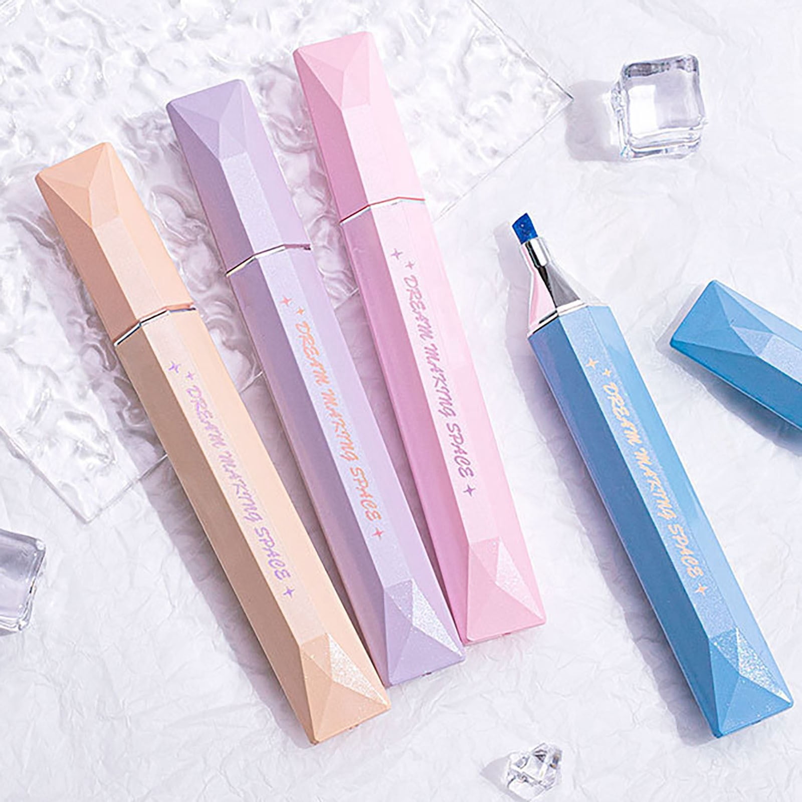 EcoVerve Glitter Pastel Highlighter Cute And Beautiful Highlighter Pen ...