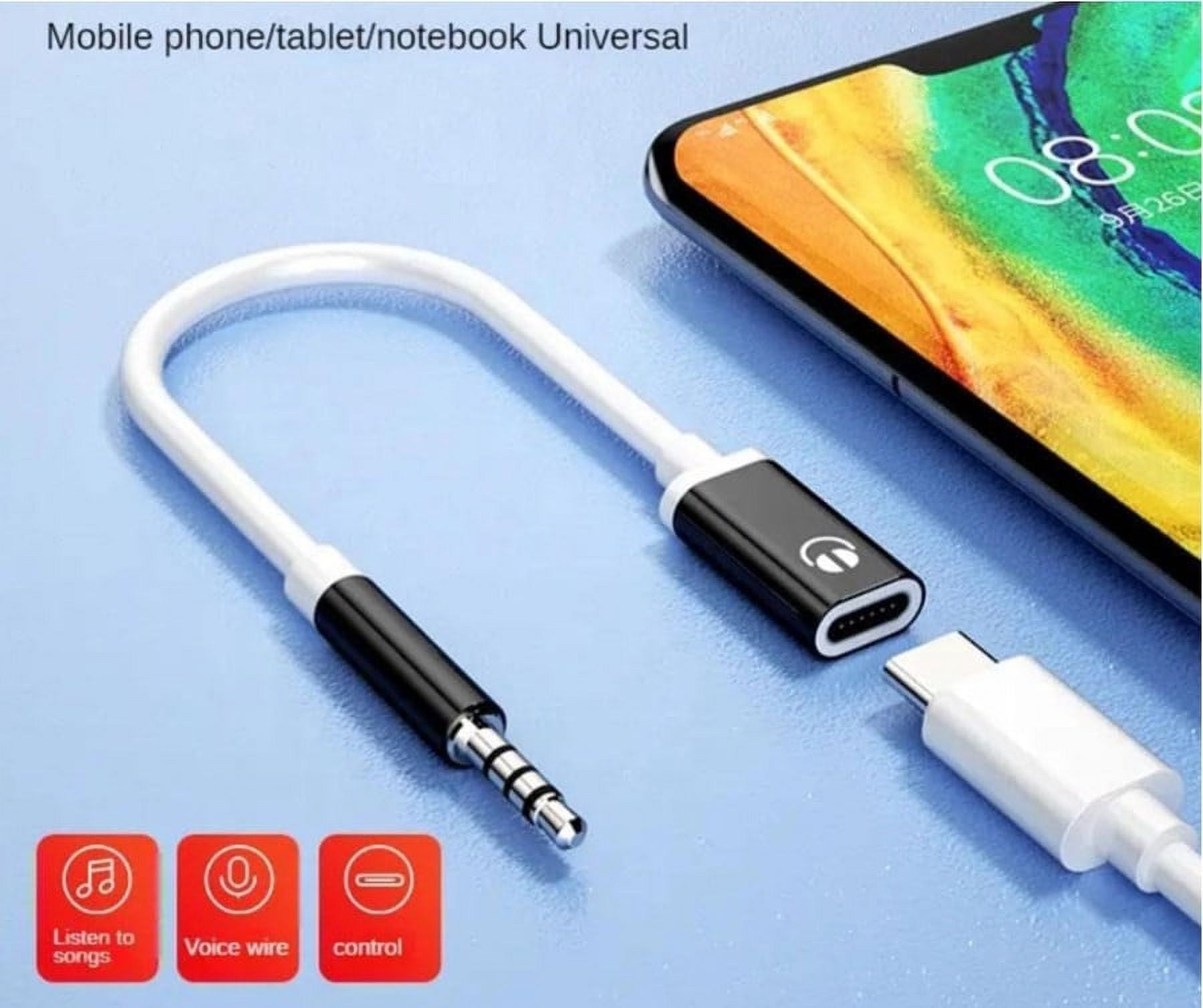 EcoVerve Headphone Jack Adapter 3.5mm Male To Female Audio Cord USB C ...
