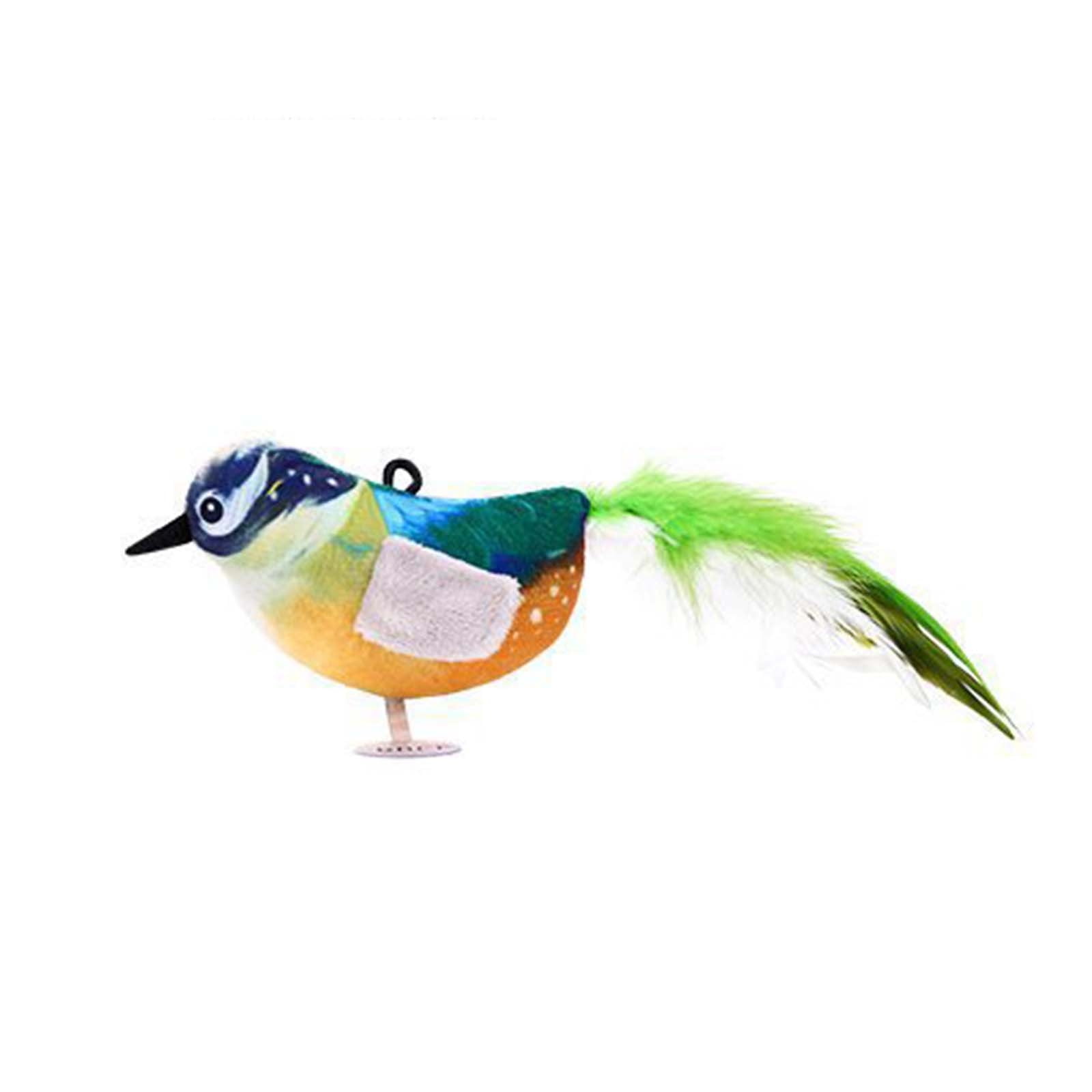EcoVerve Indoor Cats Entertainment Squeaky Bird Toy With Natural ...