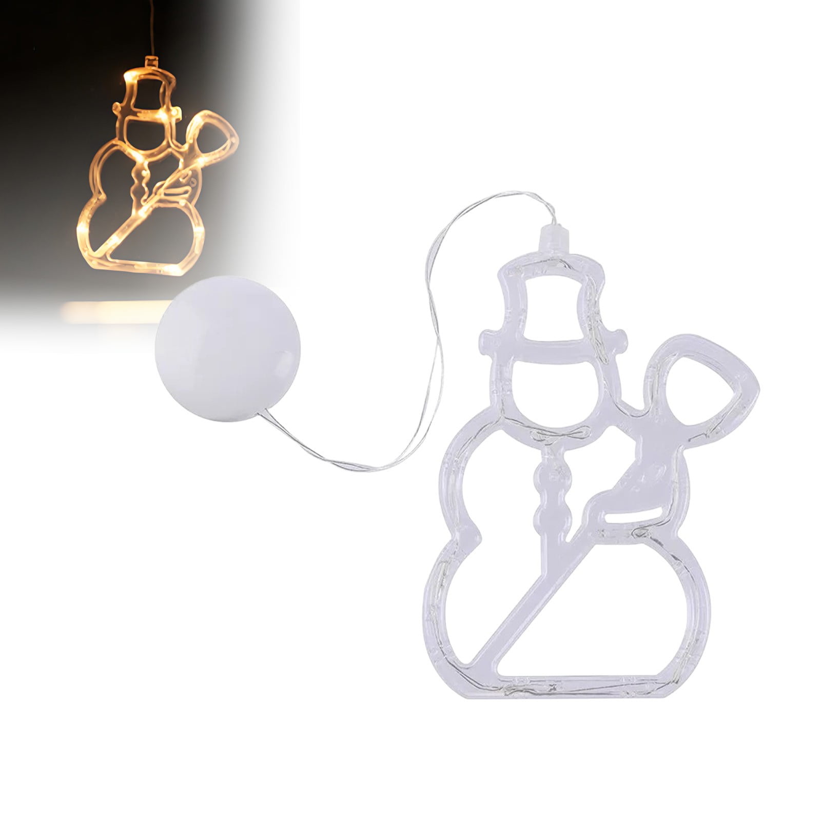 EcoVerve LED Window Suction Cup Lights Festive String Lights With Santa ...