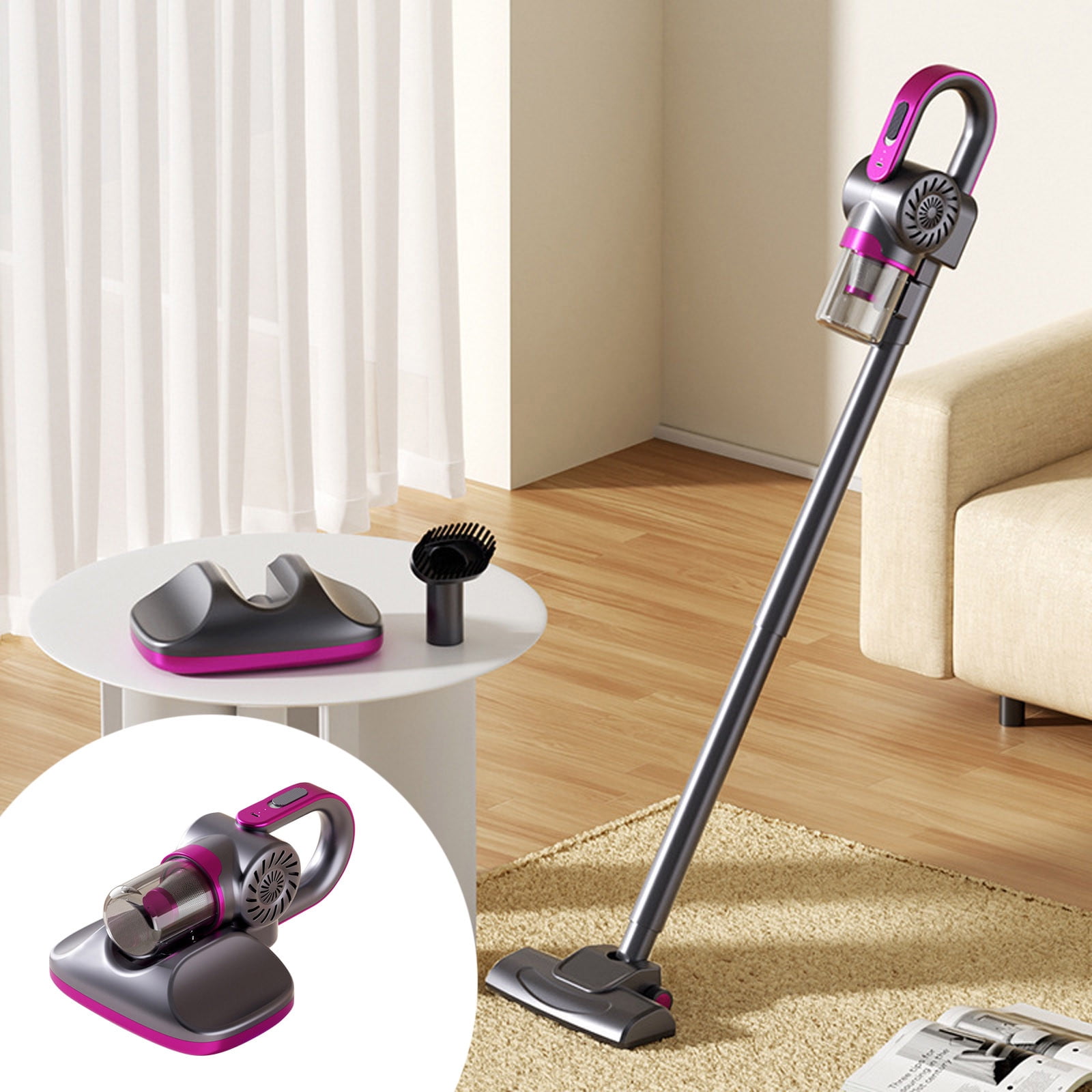 EcoVerve Lightweight Cordless Stick Vacuum Cleaner With Bed Vacuum 2 In ...
