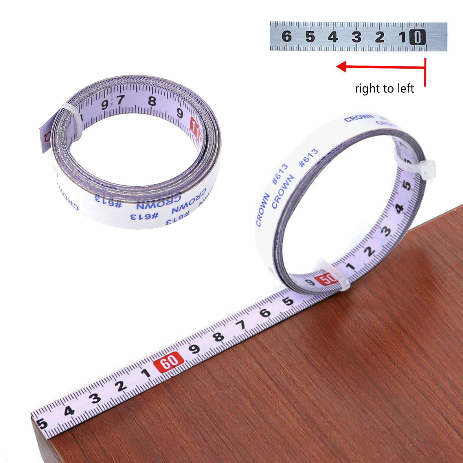 EcoVerve Measure Self Adhesive Metric Stainless Steel Scale Ruler For T ...
