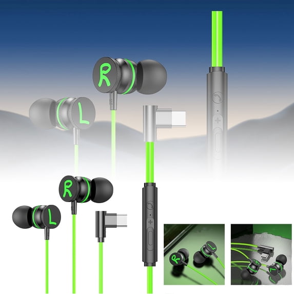 EcoVerve Metal Wired Type C Earphones In Ear Heavy Bass Mobile Gaming ...