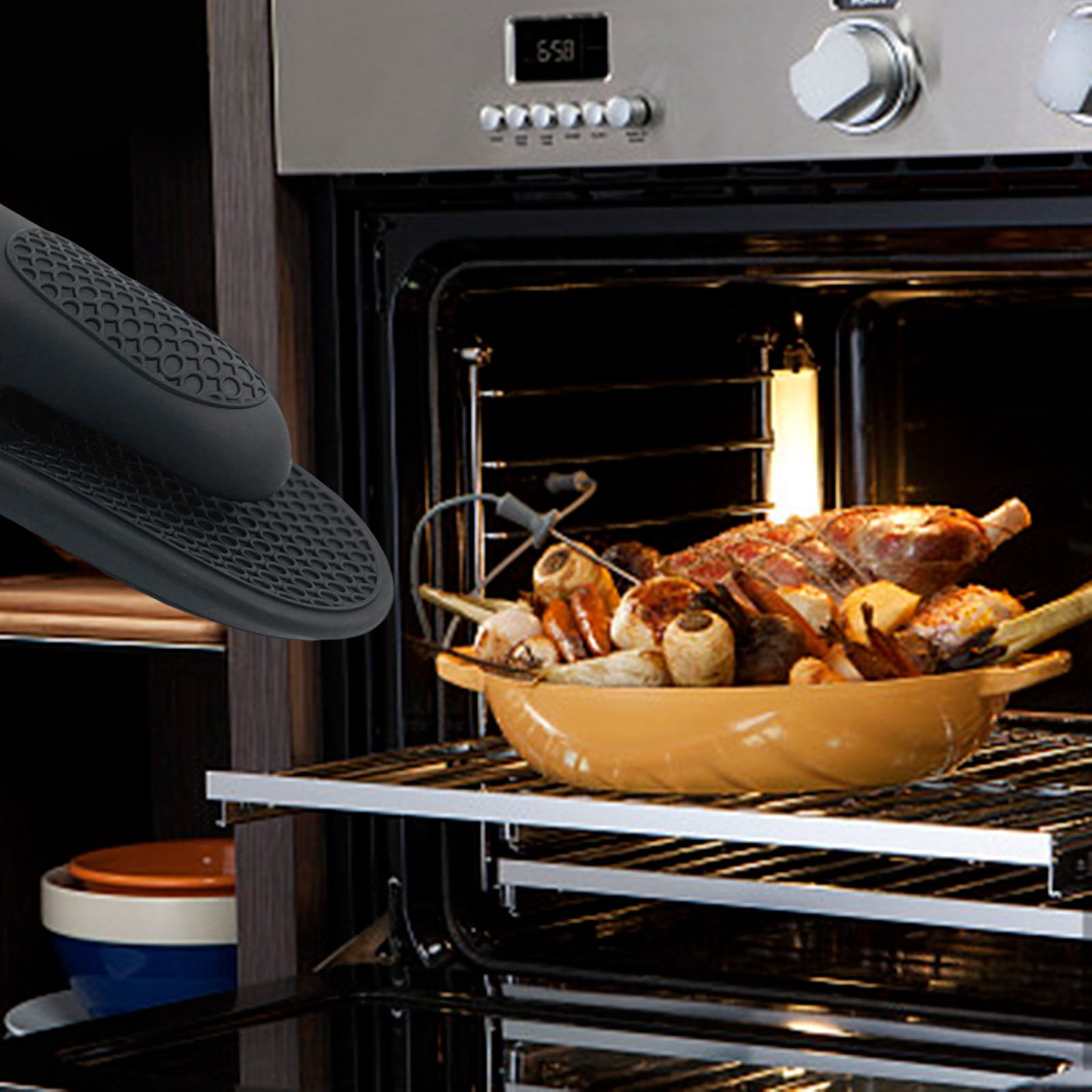 EcoVerve Mini Silicone Oven Mitts Set Oven Mitts Heat Insulation Oven ...