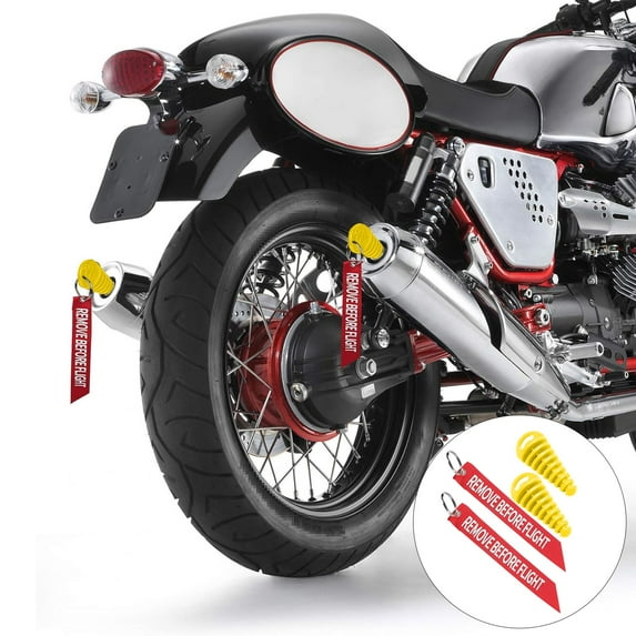 EcoVerve Motorcycle Muffler Exhaust Plug With Keychain Durable Material ...