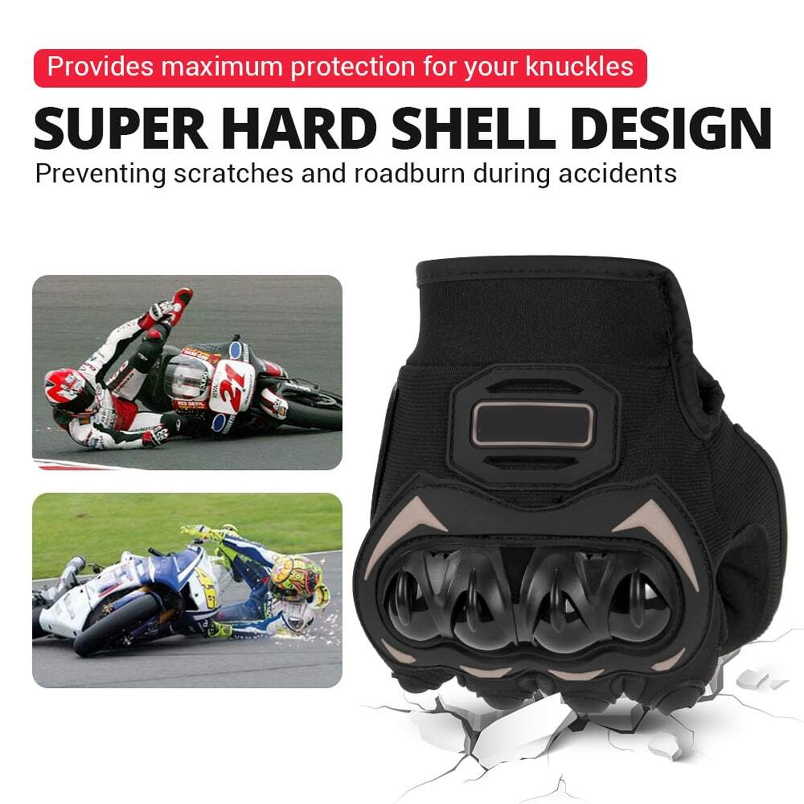 EcoVerve Motorcycle Riding Gloves Joint Pro Tection Outdoor Fitness ...