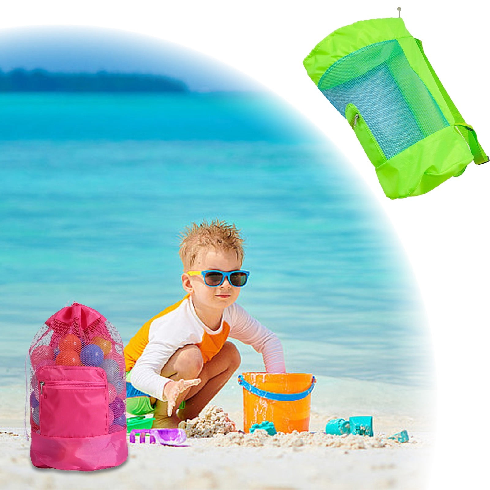 EcoVerve Outdoor Beach Bag Children's Beach Toy Storage Bag Sand Play ...