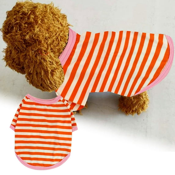 EcoVerve Pet Clothes Dog Striped Round Neck T Shirt Pet Striped Shirt ...