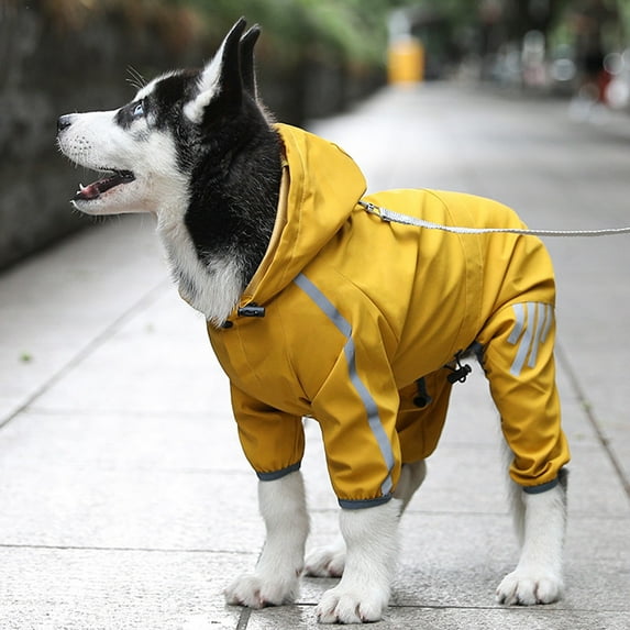 EcoVerve Pet Raincoat Dog Four Legged Raincoat Size Dog Pet Rainy Day ...