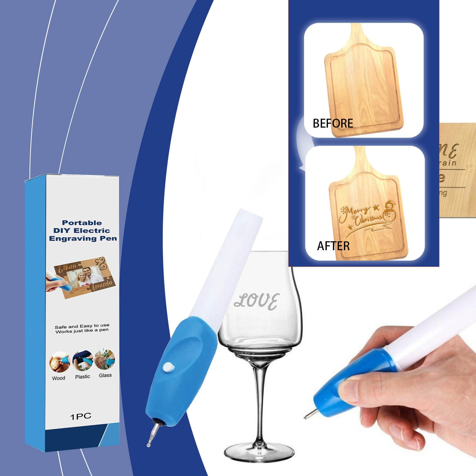 EcoVerve Portable DIY Engraving Pen Engraving Pen Decorative Pattern ...