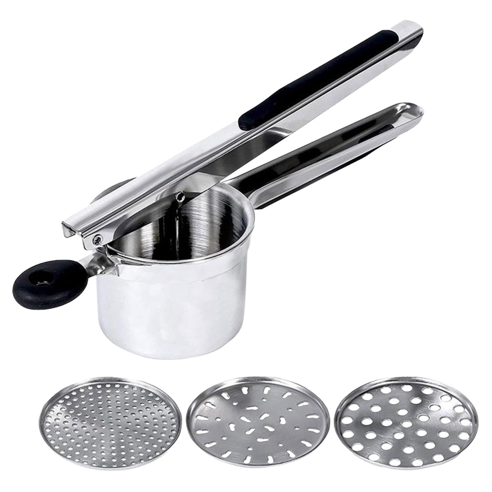 EcoVerve Potato Masher Stainless Steel Potato Replaceable Bottom Plate Pumpkin And Sweet Potato ...