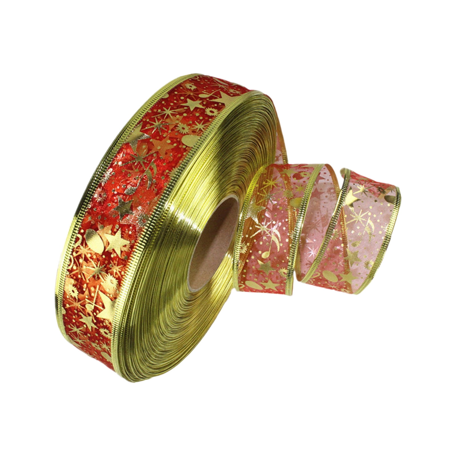 EcoVerve Ribbon Wired Sheer Glitter Ribbon Perfect For Christmas ...