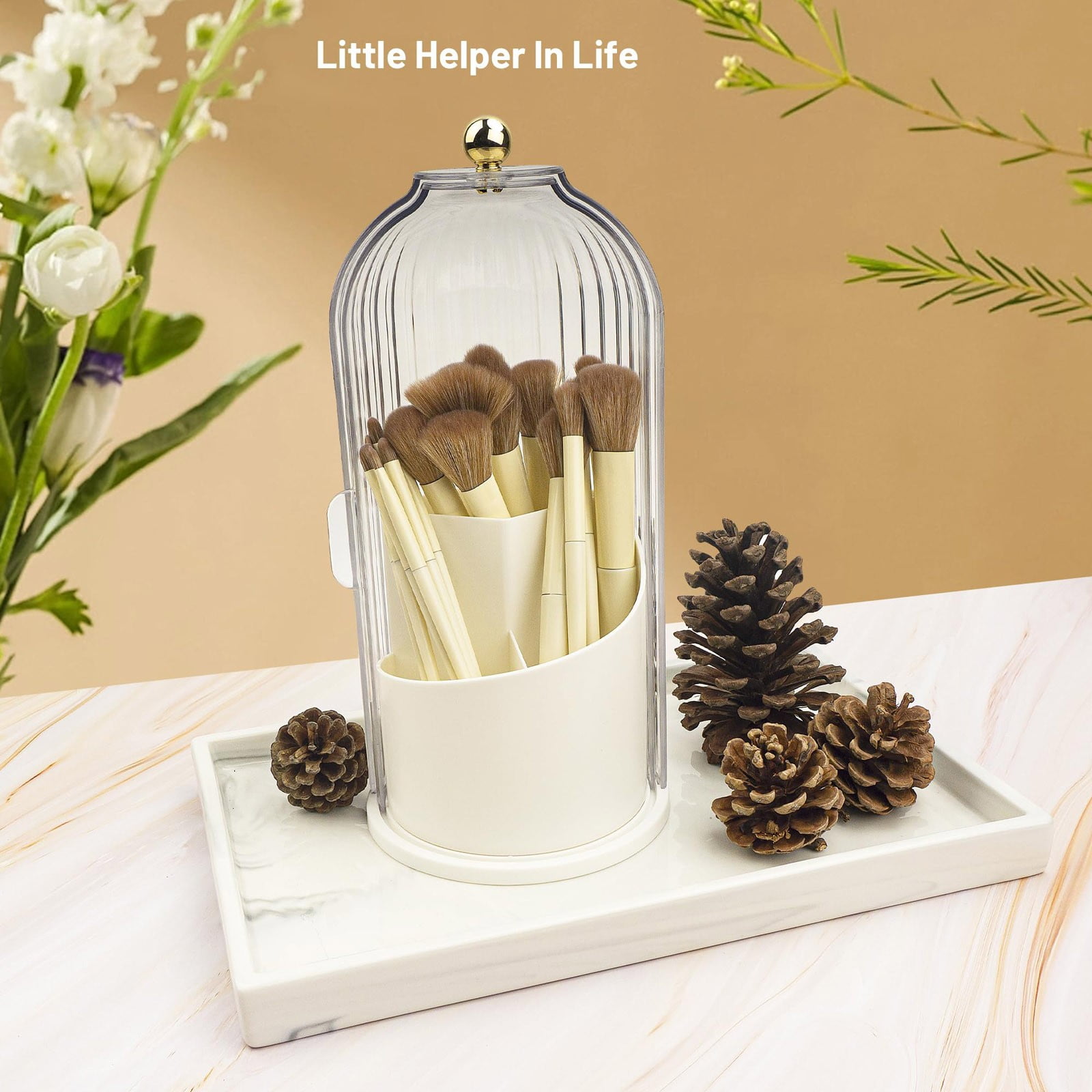 EcoVerve Rotating And Organized Cosmetic Storage Container Transparent ...