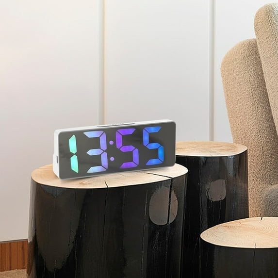 EcoVerve Simple LED Electronic Alarm Clock USB Battery Dual Use Voice ...
