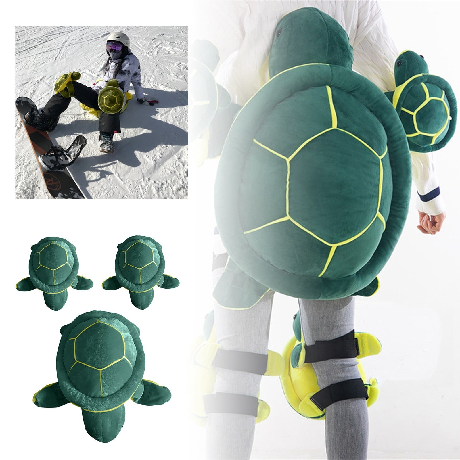 EcoVerve Ski Turtle Pads Double Board Snowboard Pads Skate Knee Pads ...
