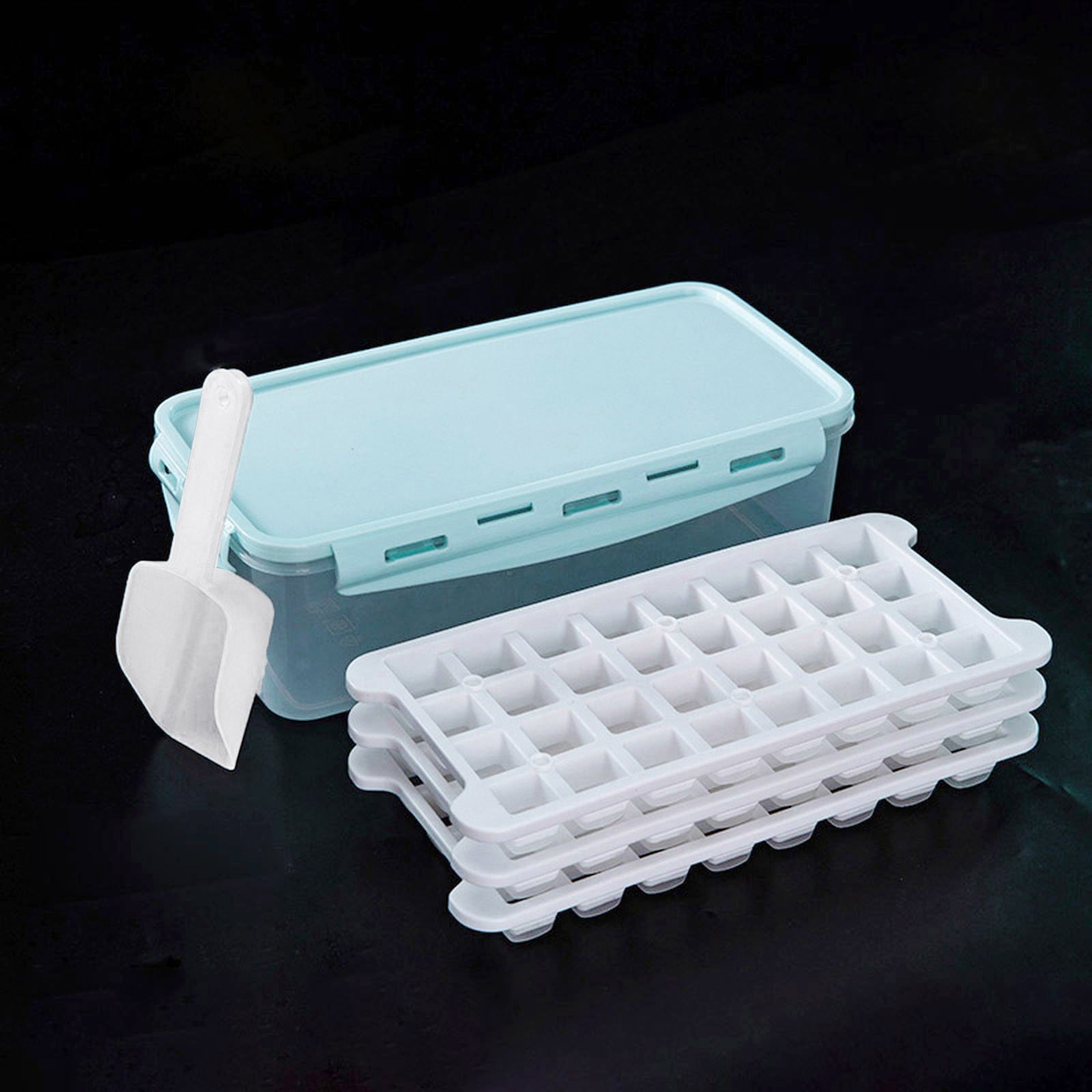 EcoVerve Stackable Ice Cube Tray Set With Lid For Freezer Ice Lattice ...